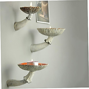 Mushroom Shelf, 3PCS Resin Mushroom Wall Shelf, Floating Mushroom Wall Decor, Hanging Fade-Resistant Cute Shelves for Bedroom, Living Room, Bathroom Mushroom Wall Decor Mushroom Hooks Mushroom