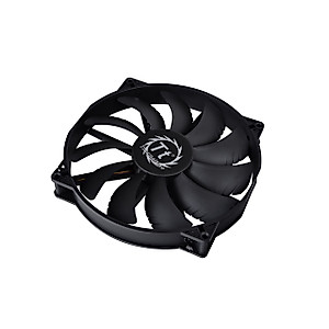 Thermaltake 200mm Pure 20 Series Black 200x30mm Thick Quiet High Airflow Case Fan with Anti-Vibration Mounting System Cooling CL-F015-PL20BL-A