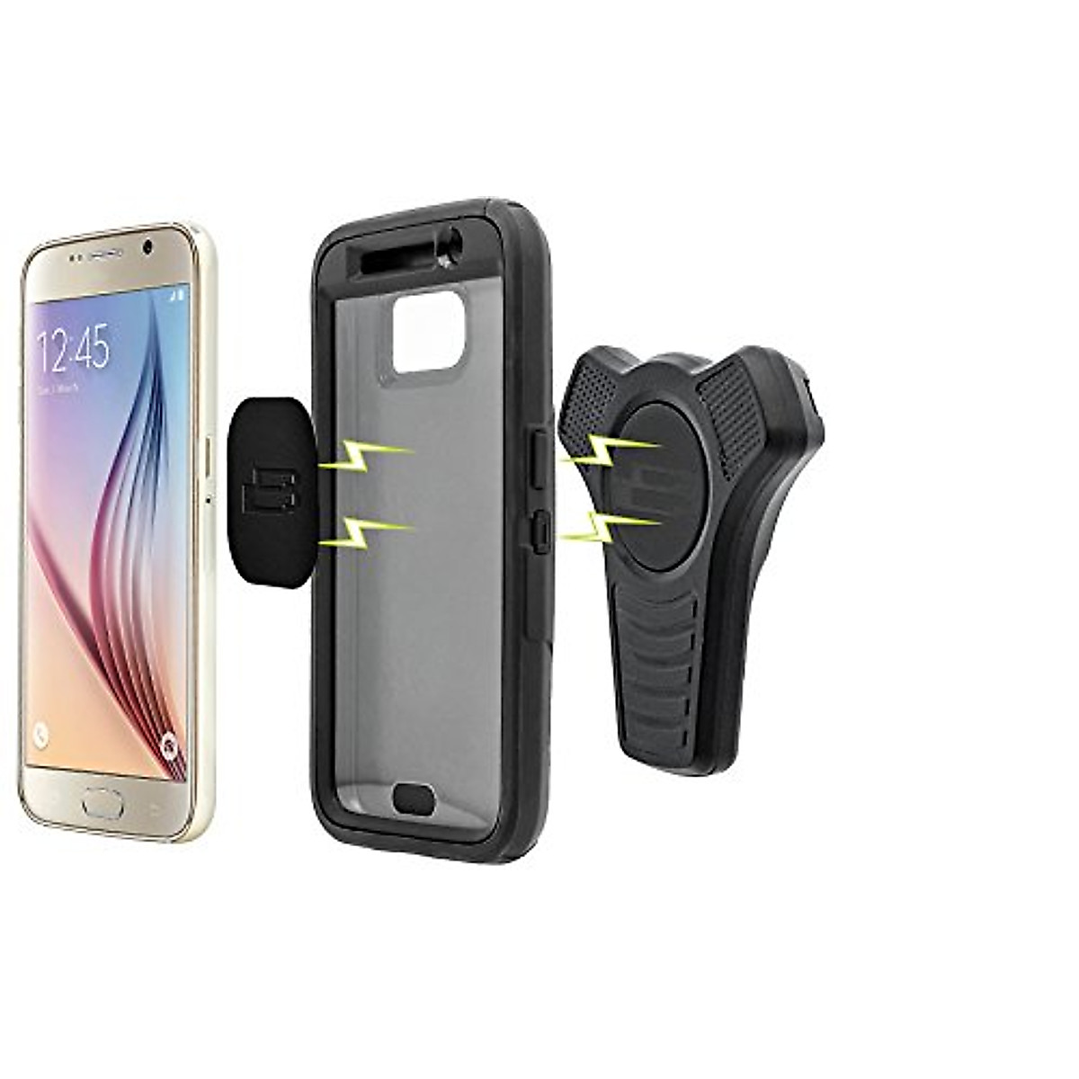Bracketron QuikMagnet Dash Mount iPhone X 8 Plus 7 SE 6s 6 5s 5 4s 4 Samsung Galaxy S9 S8 S7 S6 S5 Note Google Pixel 2 XL LG Nexus Sony Nokia BT1-599-2