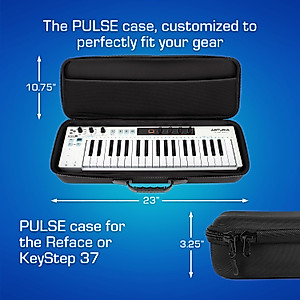 ANALOG CASES Yamaha Reface Series & Arturia KeyStep 37 Case - Custom-Fitted Compact PULSE Hard Case for Travel