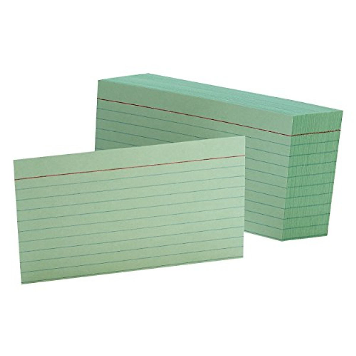 Oxford Ruled Color Index Cards, 3" x 5", Green, 100 Per Pack (7321 GRE)