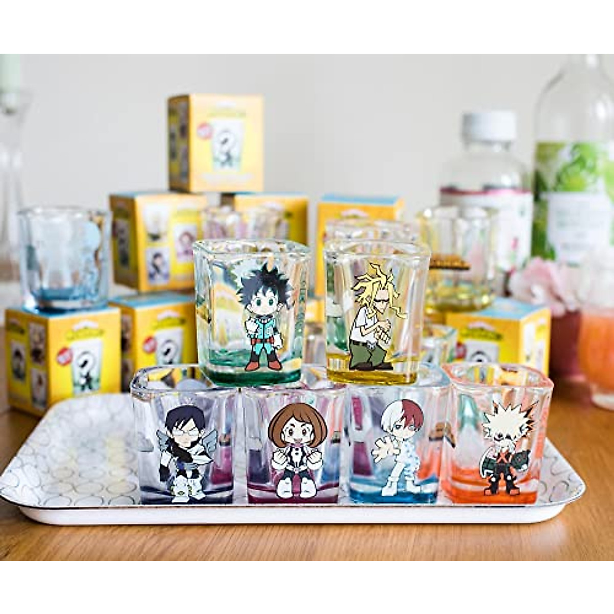 JUST FUNKY My Hero Academia 2-Ounce Square Shot Glass Blind Pack | One Random