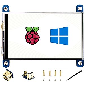 waveshare 4 inch HDMI LCD IPS Display 800x480 Resolution Resistive Touch Screen HDMI Interface for Raspberry Pi 4B/3B+/3B/2B/B+/A+/Zero W,Support Raspbian/Ubuntu/Kali/Retropie