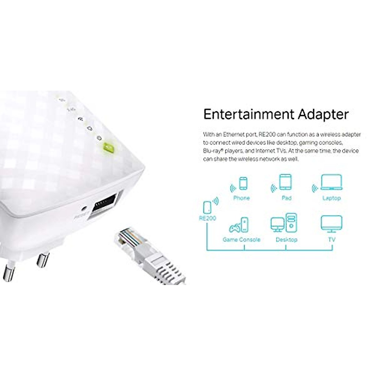 TP-Link AC750 Wifi Range Extender | Up to 750Mbps | Dual Band WiFi Extender, Repeater, Wifi Signal Booster, Access Point| Easy Set-Up | Extends Wifi to Smart Home & Alexa Devices (RE200)