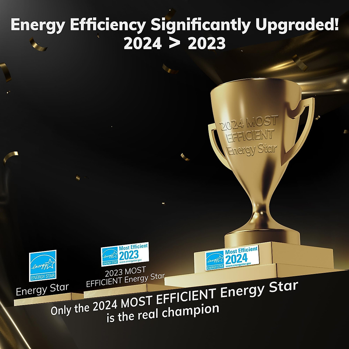 4500 Sq.Ft Most Efficient Energy Star 2024 Dehumidifier,AEOCKY 52 Pint/Day Smart Compressor Dehumidifier with Drain Hose, Intelligent Humidistat,for Basement, Large Room, Bedroom, Home, Bathroom, RV