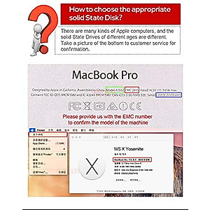 Wicgtyp 1TB M.2 SSD PCIe NVME for Mac SSD M2 NVMe SSD Hard Drive Gen3x4 SSD 1TB for MacBook Air/MacBook Pro