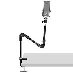 Geekria for Creators Microphone Arm Compatible with Elgato Wave Neo, Wave:1, Wave:3 Mic Boom Arm Mount Adapter, Suspension Stand, Mic Scissor Arm, Desk Mount Holder