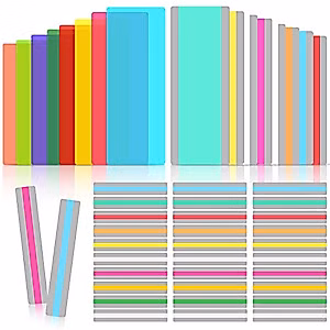 48 Pieces Guided Reading Strips with 3 Styles Highlight Bookmarks Colored Overlay Reading Tracking Rulers for Children Students Teachers Help with Dyslexia