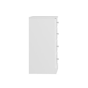 Prepac Astrid Simplistic 4-Drawer Dresser for Bedroom, Functional Chest of Drawers with Acrylic Knobs 18.25" D x 30" W x 34" H, White, WDBR-0401-1-V