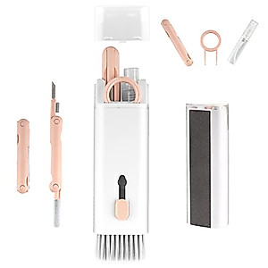 Enfudid 7-in-1 Electronics Cleaner Kit - Keyboard Cleaner kit, Portable Multifunctional Cleaning Tool for PC Monitor/Earbud/Cell Phone/Laptop/Computer/Bluetooth Earphones (with Cleaning Fluid)