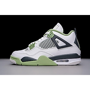 Jordan Air 4 Retro Women's White/Oil Green-Dark Ash AQ9129-103 6