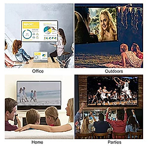 Goiaey Projection Screen Portable for Home Theater Outdoor Indoor Foldable Projector Movies Screens