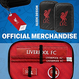 Liverpool F.C. Filled Pencil Case, Colouring and Stationery Set - School Supplies, Black/Red