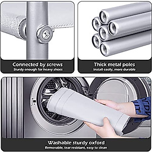 MISSLO 2 tier Long Shoe Rack for Closet Shoe Organizer Holds 18-Pairs, Wide Low Stackable Shoe Storage Shelf for Bedroom Floor, Men Boots, Women Heels, Kids Sneakers (Grey)