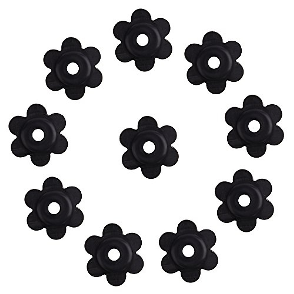 KUUQA 20 Pack Garden Flag Rubber Stoppers and Plastic Clips, Accessories for Garden Flag Poles Stand
