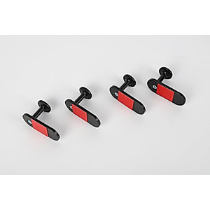 WOQLIBE 4 Pack Heavy Duty Wall Hooks, Waterproof Sticky Hook for Hanging Coat, Hat, Clothes, Towel Robe Hook Rack, Wall Mount- Bathroom & Bedroom- Black