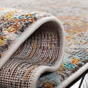 SAFAVIEH Madison Collection Area Rug - 10' x 14', Grey & Gold, Modern Abstract Design, Non-Shedding & Easy Care, Ideal for High Traffic Areas in Living Room, Bedroom (MAD453F)