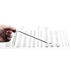 EISCO 15 Piece Scoop & Spatula Set - Assortment - For Use In A Variety Of Lab Applications - Stainless Steel