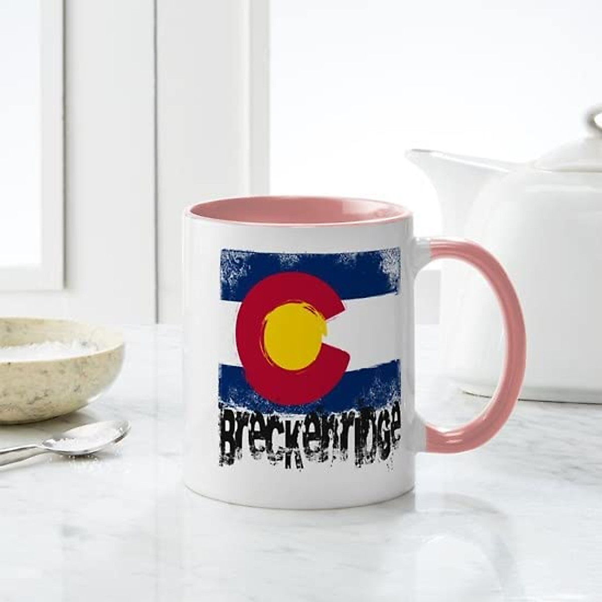 CafePress Breckenridge Grunge Flag Stainless Steel Travel Mu Ceramic Coffee Mug, Tea Cup 11 oz