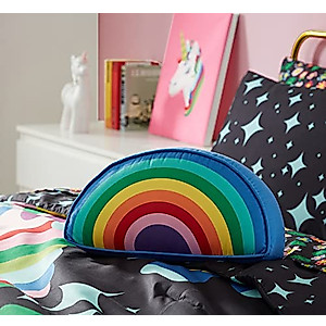 Smarts & Crafts Decorative Throw Pillow/Floor Pillow by Morgan Home (16" x 10, 3.5" Gusset, Rainbow)