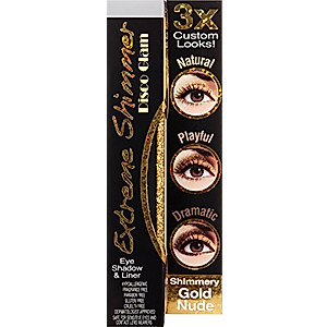 Physicians Formula Strips Custom Eye Enhancing Extreme Shimmer Shadow and Liner Disco Glam, Gold Nude, 0.12 Ounce