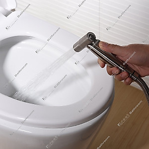 Ownace Brushed Nickel Hand Held Bidet Sprayer Qualitied Stainless Steel Diaper Sprayer Shattaf Complete Set for Bidet Toilet Bathroom