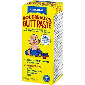 Boudreaux Butt Paste Original Diaper Rash Ointment - 2 oz