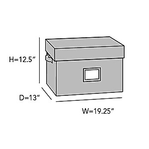 Covermates Keepsakes Treasurekeeper Storage Box - Carrying Handles, Sturdy Interior Walls - Holiday Storage-Blue Snowflake