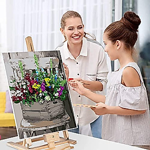 Clendo Beginner Oil Painting Kit for Kids,Flowers Paint by Numbers for Adults with Paint Brushes,DIY Acrylic Paint, Paint-by-Number Kits Home Decor 16X20inch