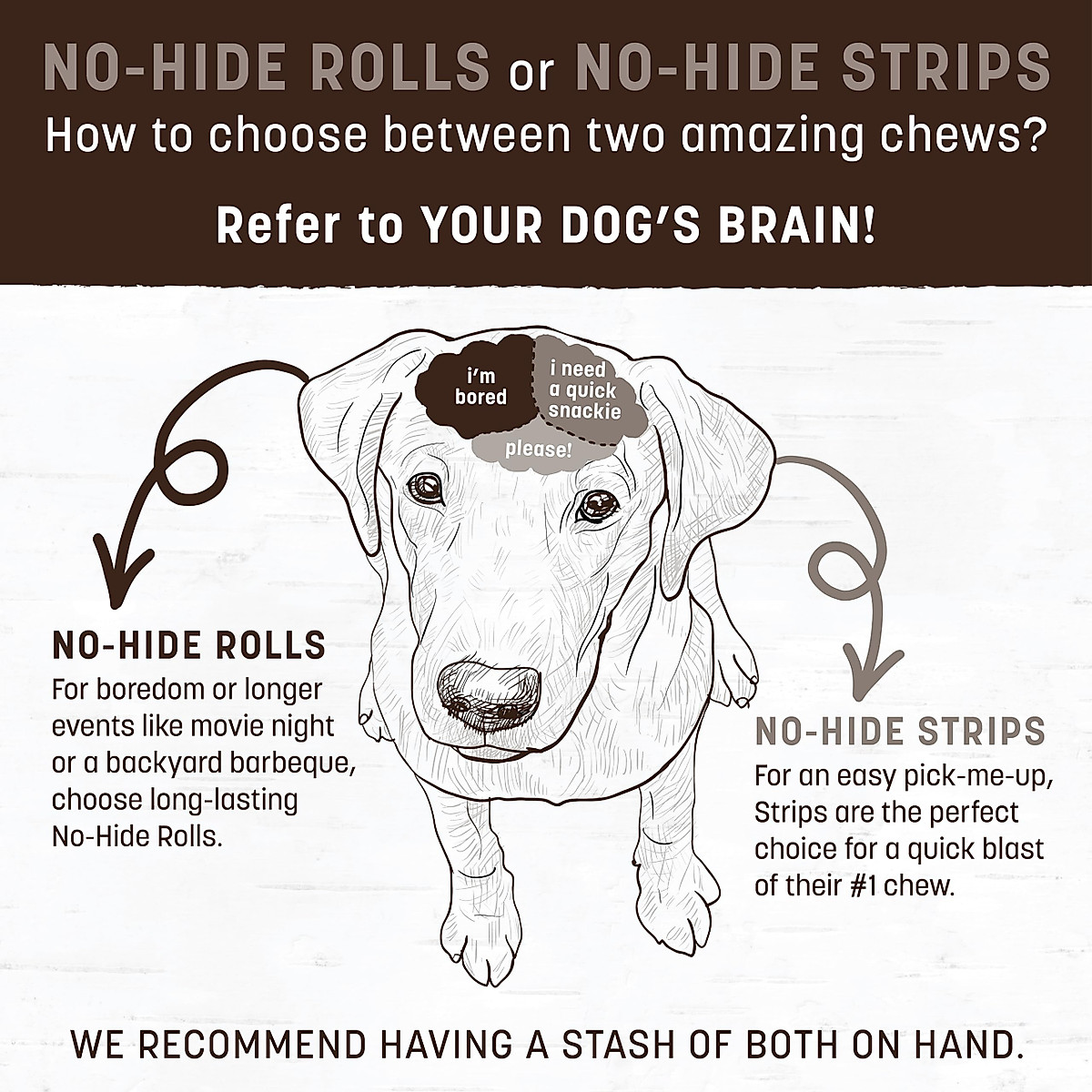 Earth Animal No Hide Small Long Lasting Dog Chew Rolls, Salmon, 2 Count Pack of 3