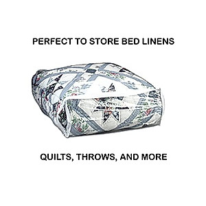 Clear Vinyl Plastic Zippered Blanket Storage Pouch Bags for Throws, Blankets, Quilts - 15 x 6 x 18 Inches 4-Pack Set of Clear Organizer Bags