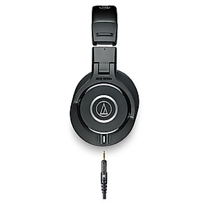 Audio-Technica ATH-M40x Professional Studio Monitor Headphone, Black, with Cutting Edge Engineering, 90 Degree Swiveling Earcups, Pro-grade Earpads/Headband, Detachable Cables Included