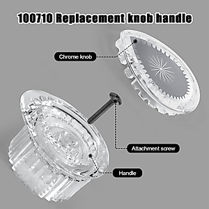 Replacement Knob Compatible with Moen 100710 Shower Handle, Bathroom Faucet Tub Knobs Replacement Parts for Single Handle Bathtub Bathroom Faucet Accessory