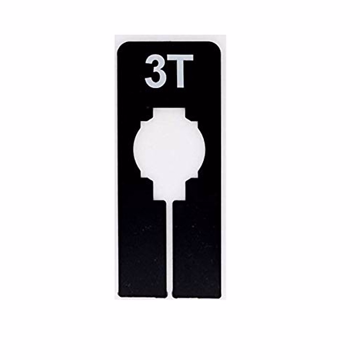 NAHANCO QSDBWKIT5, Black Rectangular Clothing Size Dividers with White Print for Baby/Kids, 3MOS – 4T, Kit of 10 (10 Sizes, 1 Piece Each)