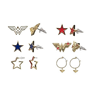 Wonder Woman DC Comic Book Fashion Earrings Set