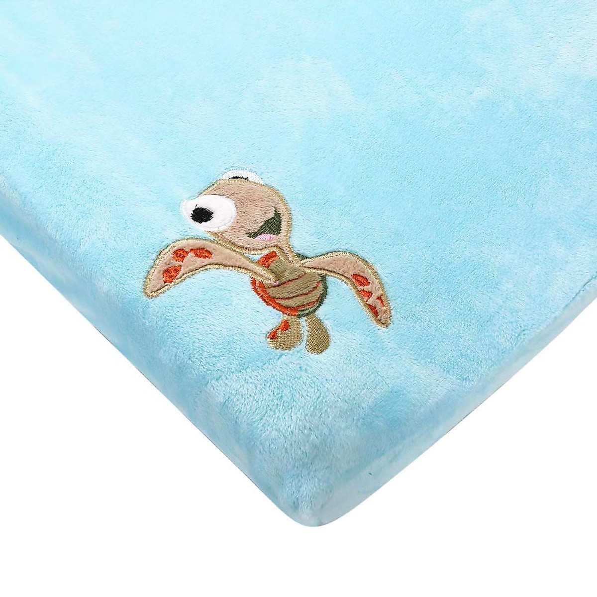 Blue Oceanic Fish & Turtle Nursery Diaper Changing Table Cover 1 PCs Blue (Diaper Changing Table Cover)