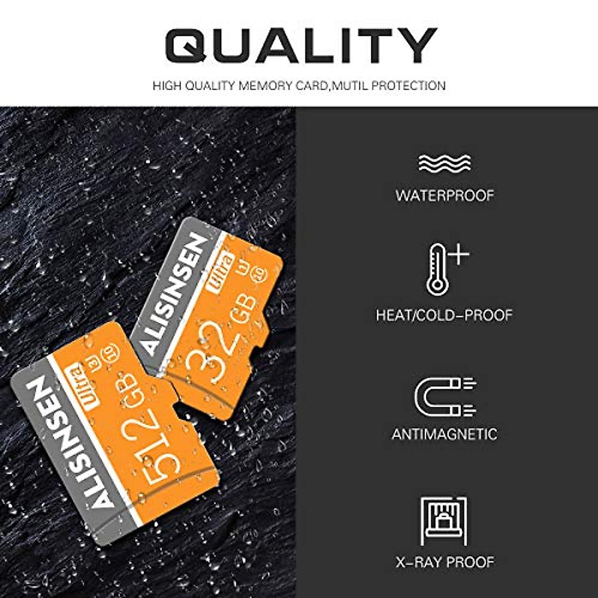 512GB Micro SD Card with Sd Adapter 512GB Memory Cards for Camera (Class 10 High Speed), TF Memory Card for Phone Computer Game Console, Dash Cam, CaHZorder, Surveillance, Drone(512GB)