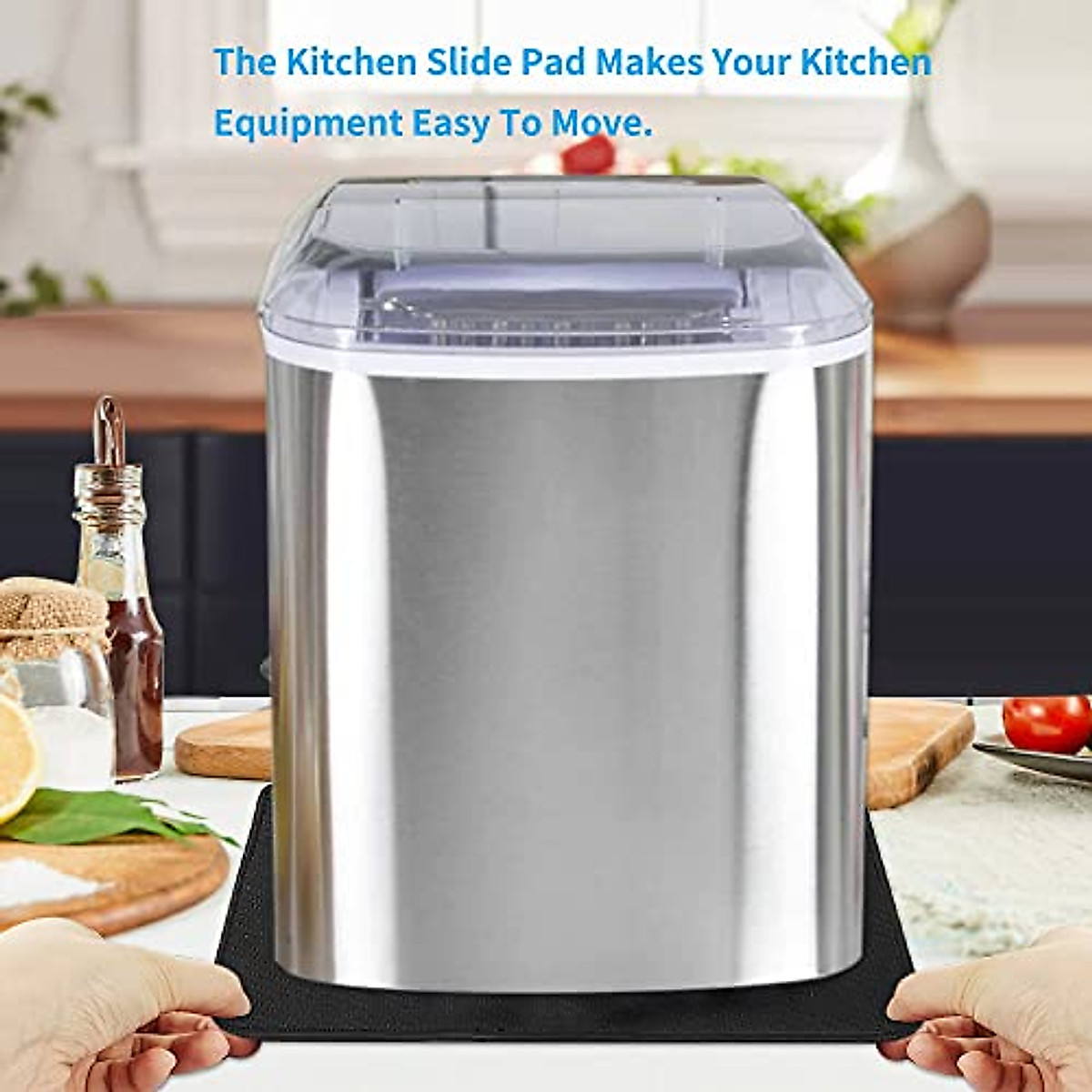 Air Fryer Heat Resistant Mat Kitchen Countertop Heat Protector Mats Kitchen Countertop Protector Appliance Slider Mat for Air Fryers Toaster Ovens Coffee Maker Blender and More