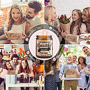 Scented Candles Gift for Women,Candle for Home Scented Funny Birthday Gift Set for Best Friend,Natural Organic Soy Wax Aromatherapy Lavender Vanilla Large Fall Candle for Her Him Stress Relief