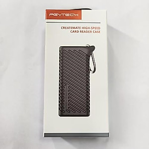 PGYTECH CreateMate High-Speed SD Card Reader USB 3.1 Type-C SD/TF Card Carrying Case Holder for Cameras, Smartphones, Drones, Action Cameras (Black)