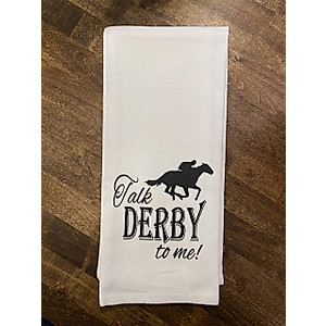 Talk Derby To Me Tea Towel