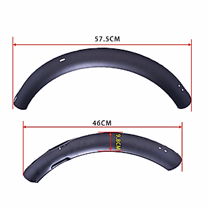 Bike mud Guard Set,20inch Snowboard Bicycle Mudguard E-Bike Electric Wing 20x4.0 Fat Tire Folding Bike Iron Sturdy Durable Mud Guard Suit The 1 Suit