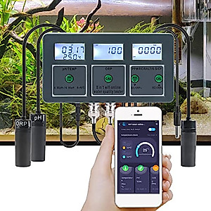 Water Quality Monitor, Automatic Correction Multi Parameter Water Quality Tester WiFi Online 24 Hour Monitoring for Aquarium(#2)