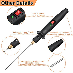 GOCHANGE 18W Foam Cutter, 10CM Electric Hot Knife, Upgraded Styrofoam Cutting Tool With 100-240V Transformer Adaptor, Board Wire Cutter with Button and Power Light