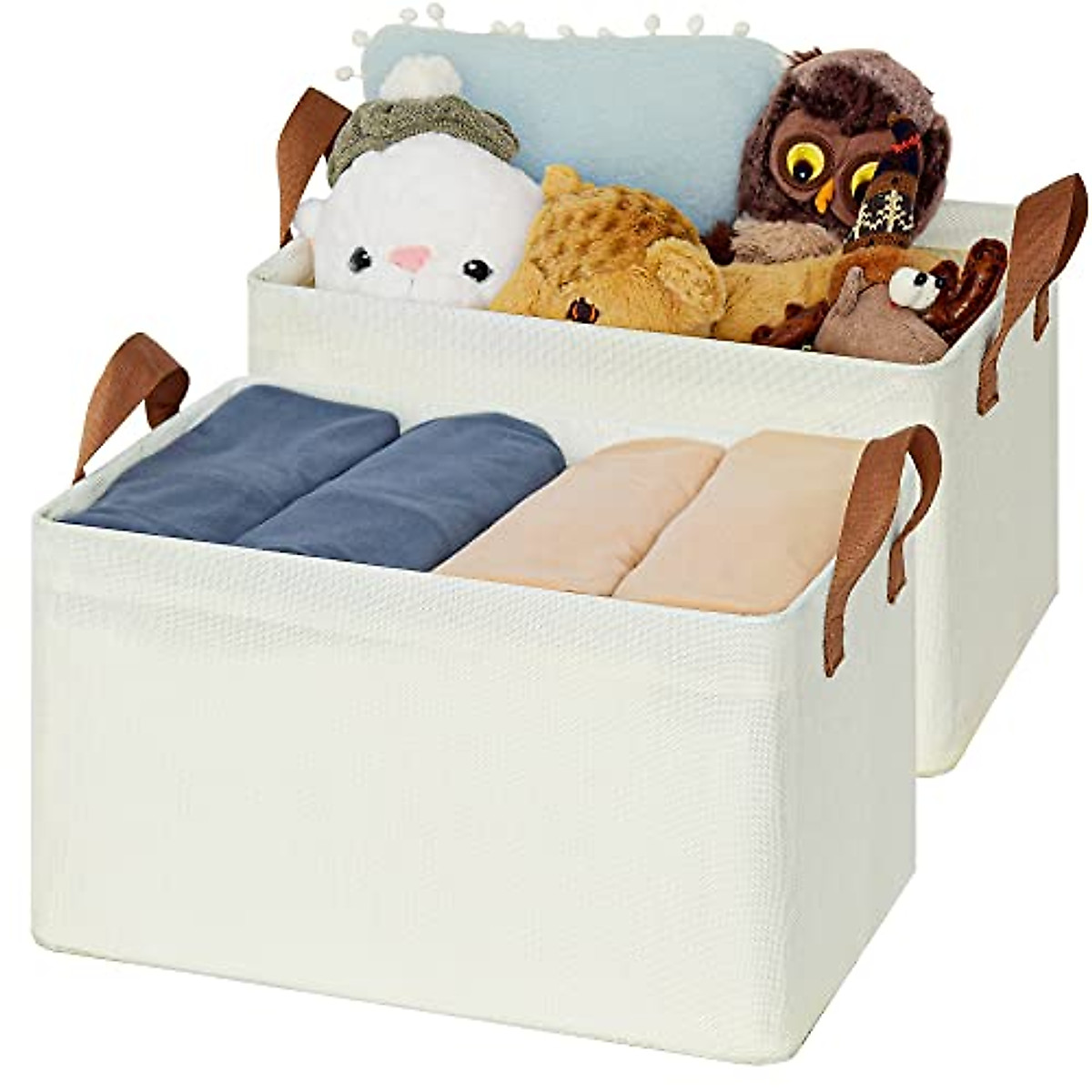 GRANNY SAYS Bundle of 2-Pack Toy Boxes & 1-Pack Hanging Closet Organizer