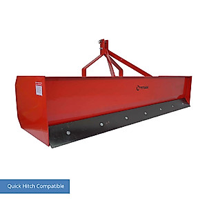 Titan Attachments Box Blade Tractor Attachment 7' Quick Hitch 3 Point Pin Style