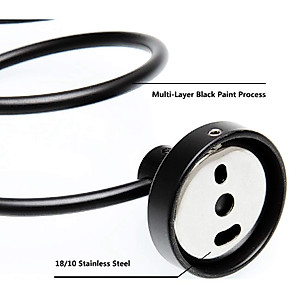 Makidar Hair Dryer Holder Stainless Steel Chromed (Black)