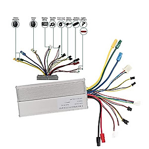 Vbestlife Front Wheel Electric Bicycle Conversion Motor Kit, 20 Inch 48V 1500W Electric Bike Front Drive Motor Wheel Kit with 35A Controller LC‑S866 Meter Shifter Assist Sensor