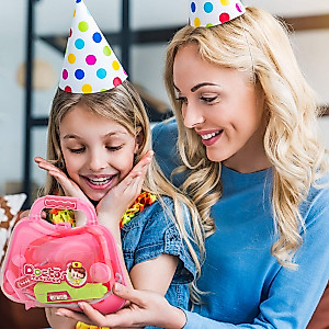 Kid’s Scrubs fedio Role Play Costume Dress up Set with Medical Toy Kit for Toddler Children Ages 3-5 (Hot Pink)