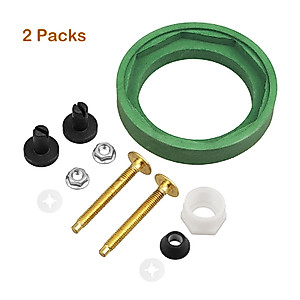 2 Pack 3'' Toilet Tank to Bowl Coupling Kit, Fits for American Standard Champion 4 Toilet Parts AS738756-0070A, Includes Gasket, Bolts and Other Essential Parts for Most 3 Inch Flush Valve